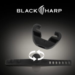 Black Harp Silicone Phone Holder Compatible with Peloton Bike & Peloton Bike Plus - Cell Phone Mount for Stationary Exercise Bike - Peloton Accessories