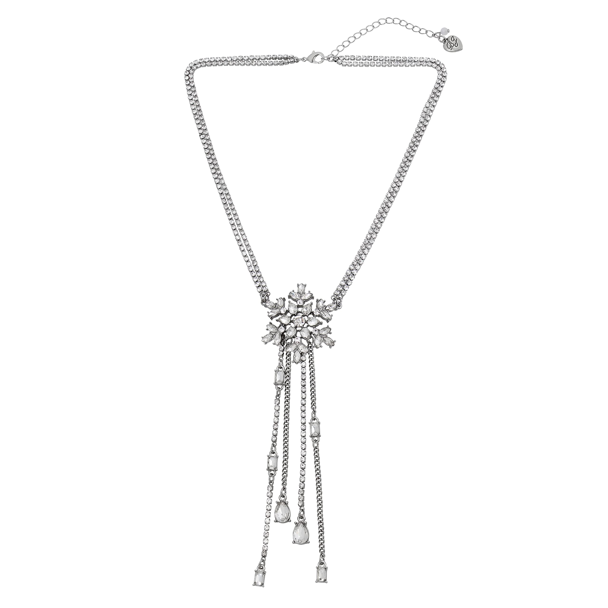 Betsey Johnson Snowflake Y-Necklace