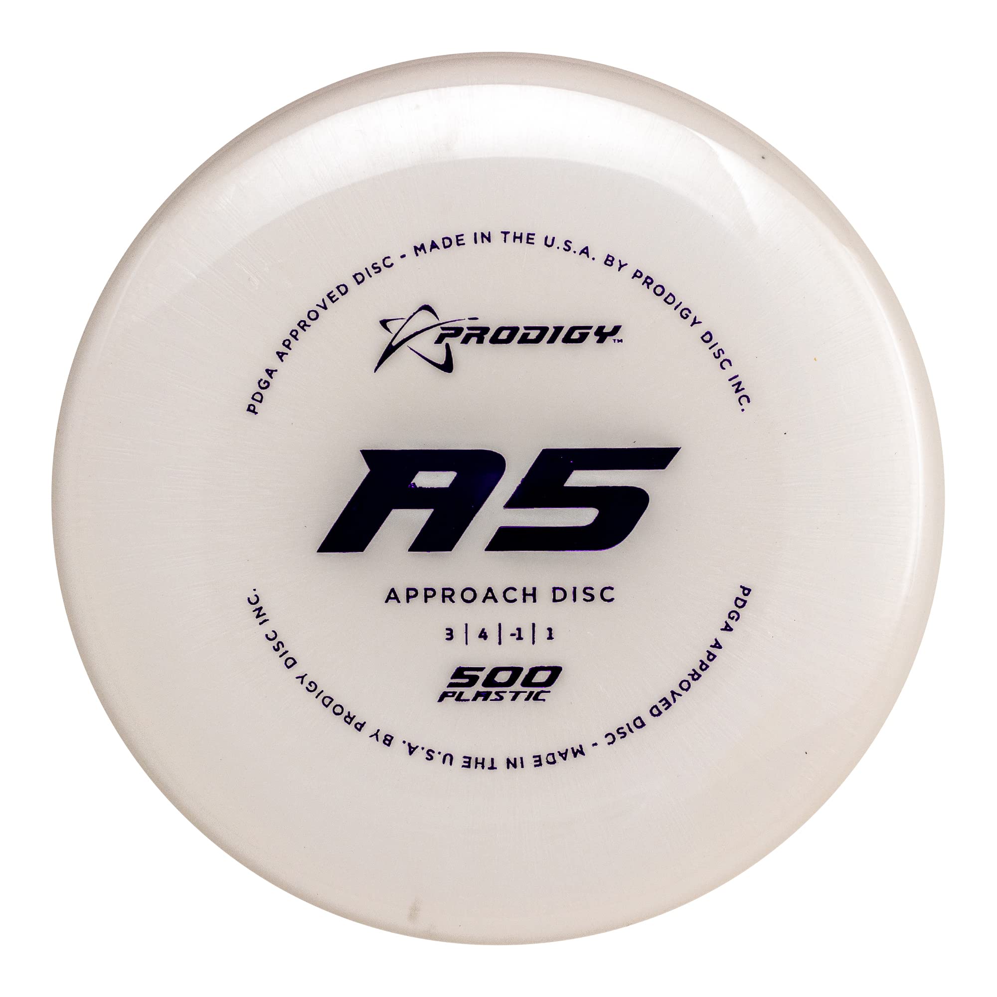 Prodigy Disc 500 A5 | Slightly Overstable Disc Golf Approach | Improve Your Approach Shots | 170-177g | Stable Disc Golf Approach | 500 Plastic | Comfortable Backhand or Forehand | Colors May Vary