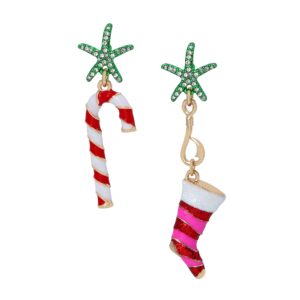 betsey starfish mismatched drop earrings