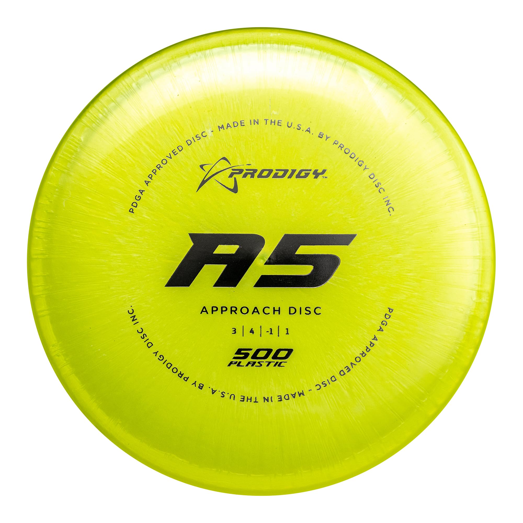 Prodigy Disc 500 A5 | Slightly Overstable Disc Golf Approach | Improve Your Approach Shots | 170-177g | Stable Disc Golf Approach | 500 Plastic | Comfortable Backhand or Forehand | Colors May Vary