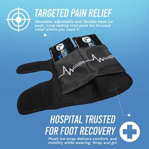 ActiveWrap Bundle - Foot and Ankle Ice Pack Wrap with Reusable Ice Packs for Injuries