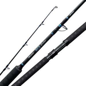 okuma ecs custom hybrid carbon glass ufr tip saltwater rods, ecs-s-661mh, black, 6' 6"