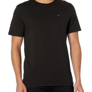 Tommy Hilfiger Mens Essential Short Sleeve Cotton Crewneck Pocket T-Shirt, Dark Sable, Large US