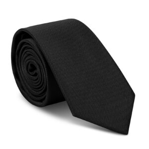 uraqt men ties, classic men's solid color necktie, premium pure color skinny necktie with multiple colors, formal necktie for men business wedding father party work tie, 6cm (black)