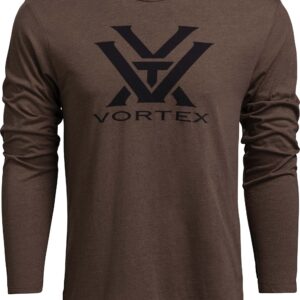 Vortex Optics Core Logo Long Sleeve Shirts (Brown Heather, X-Large)