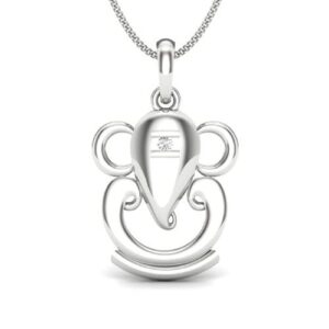 nyza jewels 925 starling silver lord ganesha pendant for men & women | locket for good health & wealth