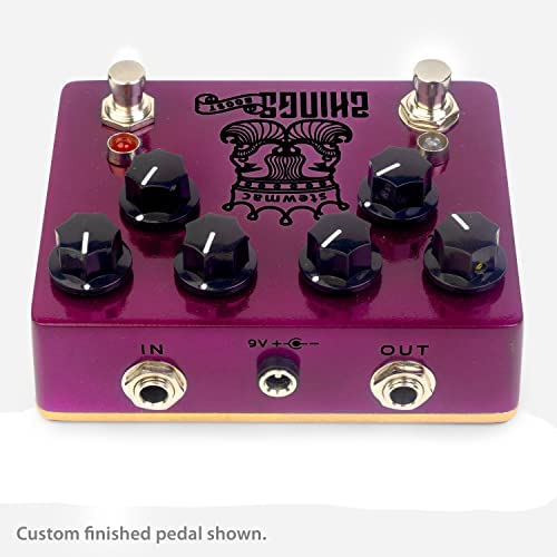 StewMac Two Kings Boost Pedal Kit With Bare Enclosure, 9 Volt Battery and DC Powered, Based on the King Of Tone