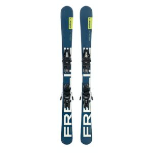 elan freeline shift 99cm skiboards adult short skis with elan ski bindings 22/23, blue