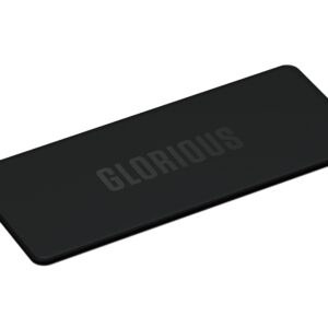 Glorious Sound Dampening Keyboard Mat (13.7 x 5.7 in.) - Compact Keyboard Deskpad - Non-Slip Rubber Base, Washable Cloth Surface, Durable Stitched Edges