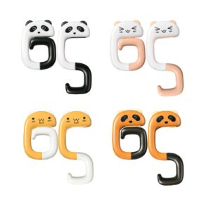 ocxeqjx 8 pcs handbag hook holder portable abs handbag hangers purse hooks foldable schoolbag hook for student table desk restroom office shool restraurant bar and meeting room