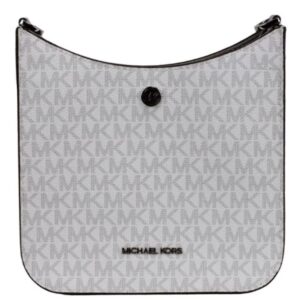 Michael Kors Briley Small Messenger Crossbody Signature Handbag (Bright White)