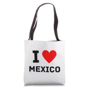 i heart mexico, i love mexico tote bag