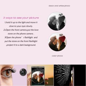 Necklace with Picture inside Circle Photo Necklace Projection Pendant with Photos & "I love you" 100 languges in it Personalized Picture Necklace Jewelry Memory Gift for Women