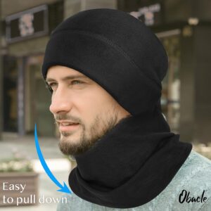 Obacle Balaclava Face Mask Men Women for Winter Cold Weather Warm Ski Mask Black