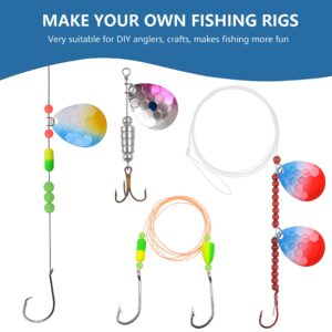 Spinner Blades Fishing Lure Making Kit 150pcs Inline Spinner Rig Making Kit Colorado Blades DIY Fishing Kit with Tackle Box for Spinner Rig Walleye Rigs