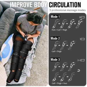 Gifts for Dad Mom Men Women Christmas Mother Day Father Day, Air Compression Massager with Heat for Foot,Leg,Calf,Thigh and Knee, Helpful for Vericose Veins, Muscle Fatigue, Cramps, Swelling and Edema