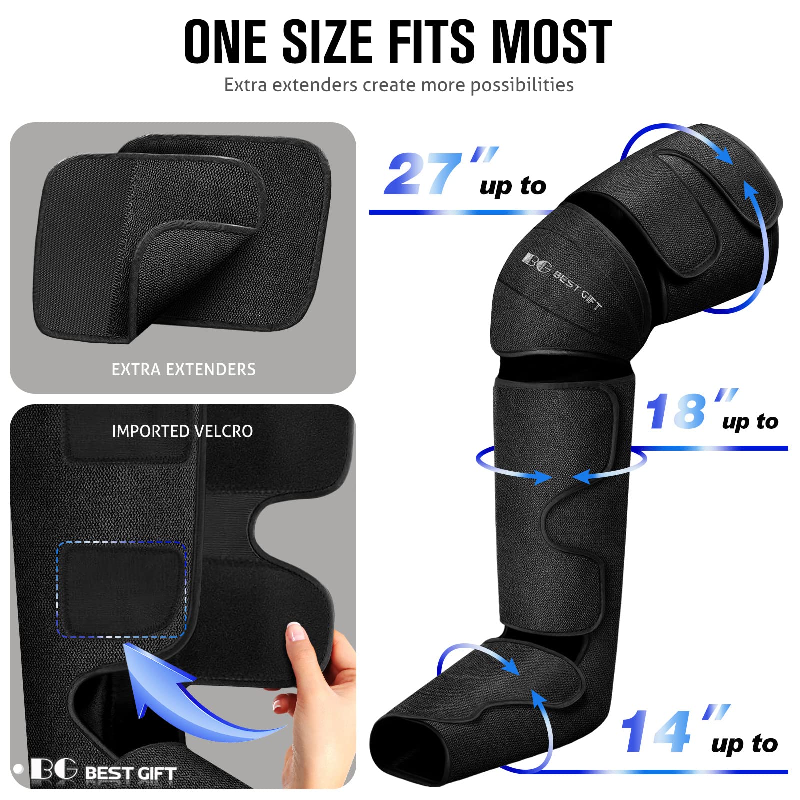 Gifts for Dad Mom Men Women Christmas Mother Day Father Day, Air Compression Massager with Heat for Foot,Leg,Calf,Thigh and Knee, Helpful for Vericose Veins, Muscle Fatigue, Cramps, Swelling and Edema