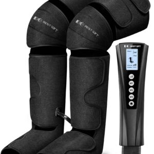 Gifts for Dad Mom Men Women Christmas Mother Day Father Day, Air Compression Massager with Heat for Foot,Leg,Calf,Thigh and Knee, Helpful for Vericose Veins, Muscle Fatigue, Cramps, Swelling and Edema