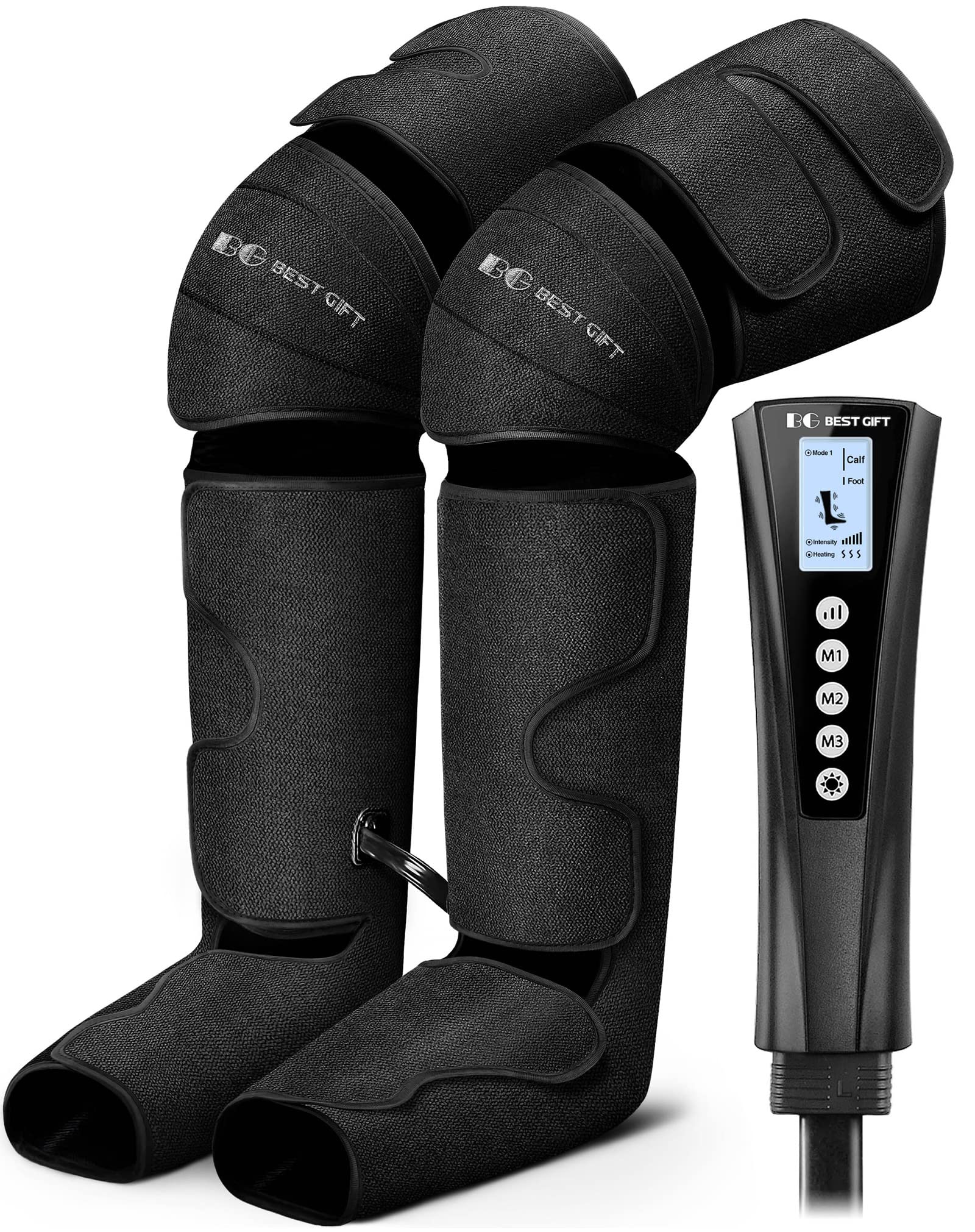 Gifts for Dad Mom Men Women Christmas Mother Day Father Day, Air Compression Massager with Heat for Foot,Leg,Calf,Thigh and Knee, Helpful for Vericose Veins, Muscle Fatigue, Cramps, Swelling and Edema