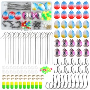 spinner blades fishing lure making kit 150pcs inline spinner rig making kit colorado blades diy fishing kit with tackle box for spinner rig walleye rigs