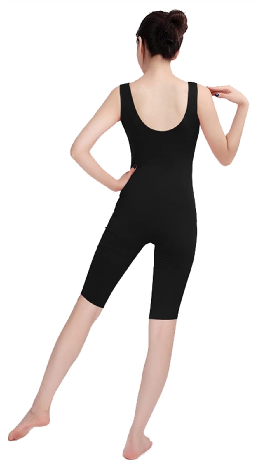 Lifup Women's Spandex Sleeveless Bodysuit Unitard Costume Zip Back black XL