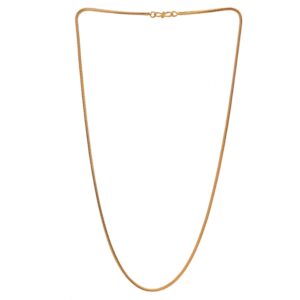 JewarHaat Chain Indian K Gold Plated Handmade Daily Use Fashionable Link Jewelry for Men, Women (Simple Square Design)