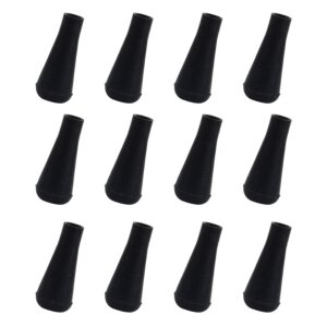 fenjaner archery soft rubber arrowheads practice safety arrow tips hunting game（pack of 12） (black)