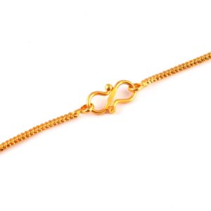 JewarHaat Chain Indian K Gold Plated Handmade Daily Use Fashionable Link Jewelry for Men, Women (Simple Square Design)