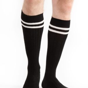 SERICI 4 x Mens Knee High Cotton Striped Socks | Over the Calf Socks | Dress Socks | Size 9-11