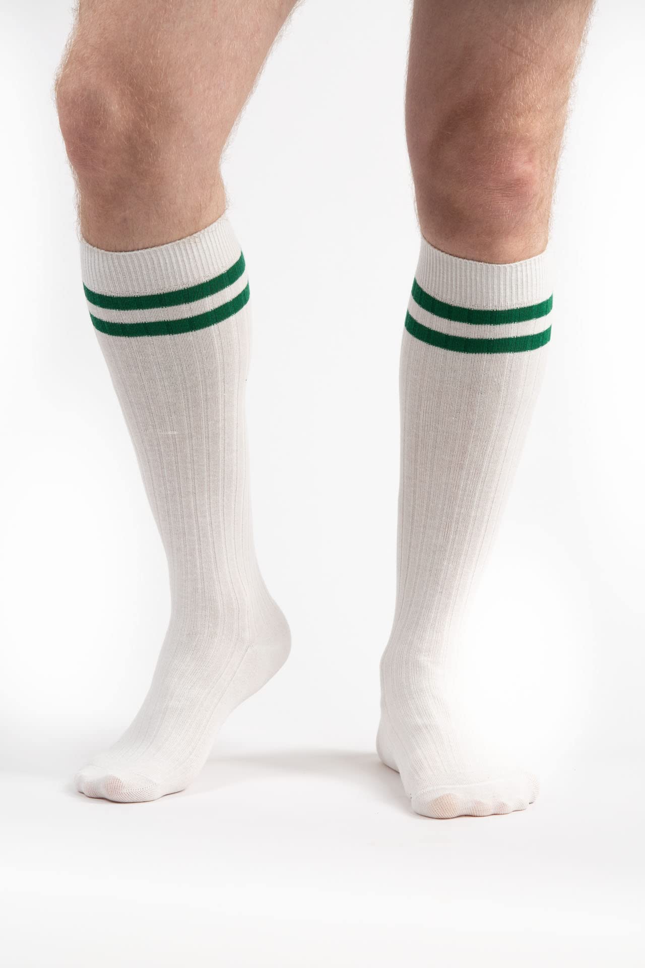 SERICI 4 x Mens Knee High Cotton Striped Socks | Over the Calf Socks | Dress Socks | Size 9-11