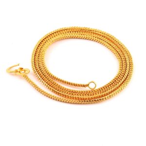 JewarHaat Chain Indian K Gold Plated Handmade Daily Use Fashionable Link Jewelry for Men, Women (Simple Square Design)