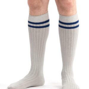 SERICI 4 x Mens Knee High Cotton Striped Socks | Over the Calf Socks | Dress Socks | Size 9-11