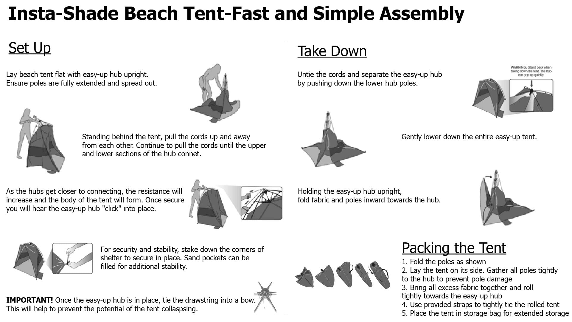 OMNICORE DESIGNS InstaShade XL 4 Person Pop Up Easy Set UP Beach Tent - Green