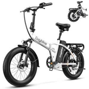 kebiko 1000w folding electric bike, 48v 20ah large removable battery e bike, 30+mph, 80 miles max range, 20" fat tire electric bike for adults, adult electric bicycles for commute beach snow