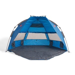 omnicore designs instashade xl 4 person pop up easy set up beach tent - green