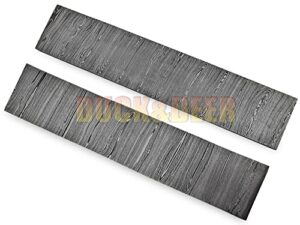 10" long pair of handmade damascus steel billet bar with 2" width for knife making supplies