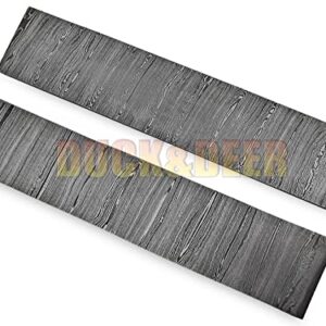 10" long Pair Of Handmade Damascus Steel Billet Bar with 2" width for knife making supplies