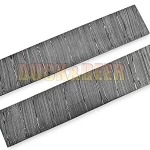 10" long Pair Of Handmade Damascus Steel Billet Bar with 2" width for knife making supplies