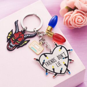 Strange Merchandise Keychain TV Show Friendship Gifts Hellfire Club Keychains Merch Halloween Collection Gift