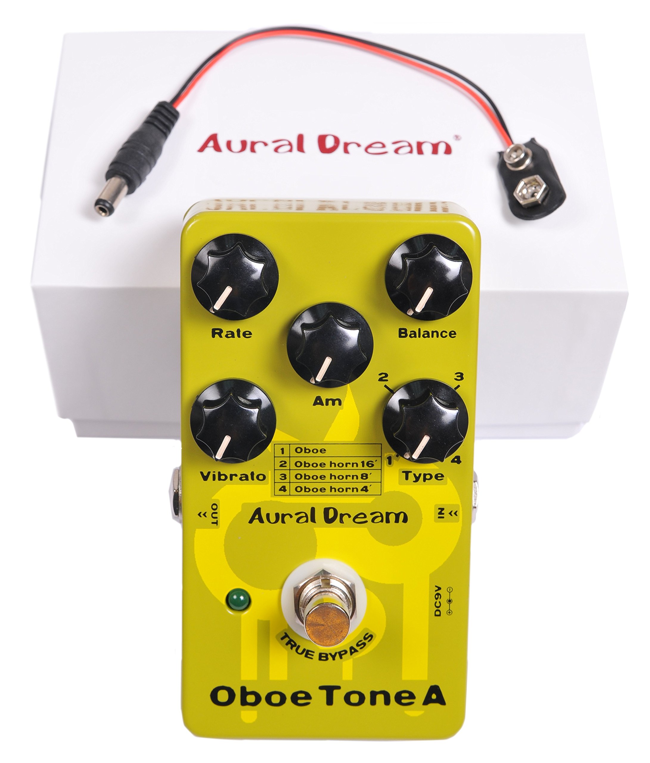 Aural Dream Oboe Tone A Synthesizer Guitar Effect Pedal includes Oboe,Oboe horn 16',Oboe horn 8' and Oboe horn 4'with Vibrato module,True bypass.