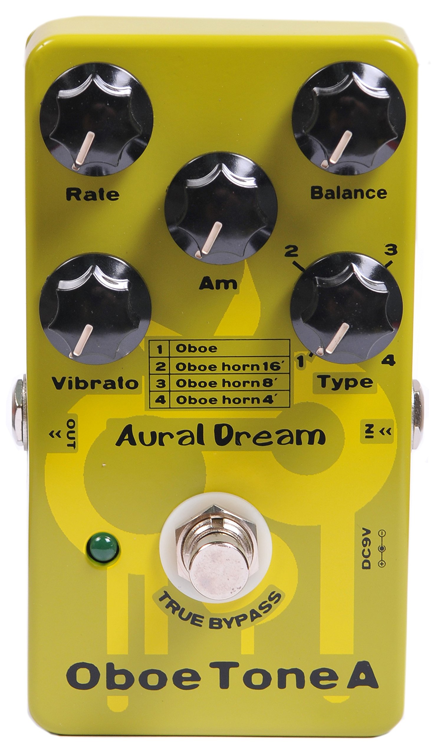 Aural Dream Oboe Tone A Synthesizer Guitar Effect Pedal includes Oboe,Oboe horn 16',Oboe horn 8' and Oboe horn 4'with Vibrato module,True bypass.