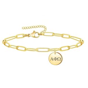 sorority things alpha phi omega bracelet sorority paper clip bracelet