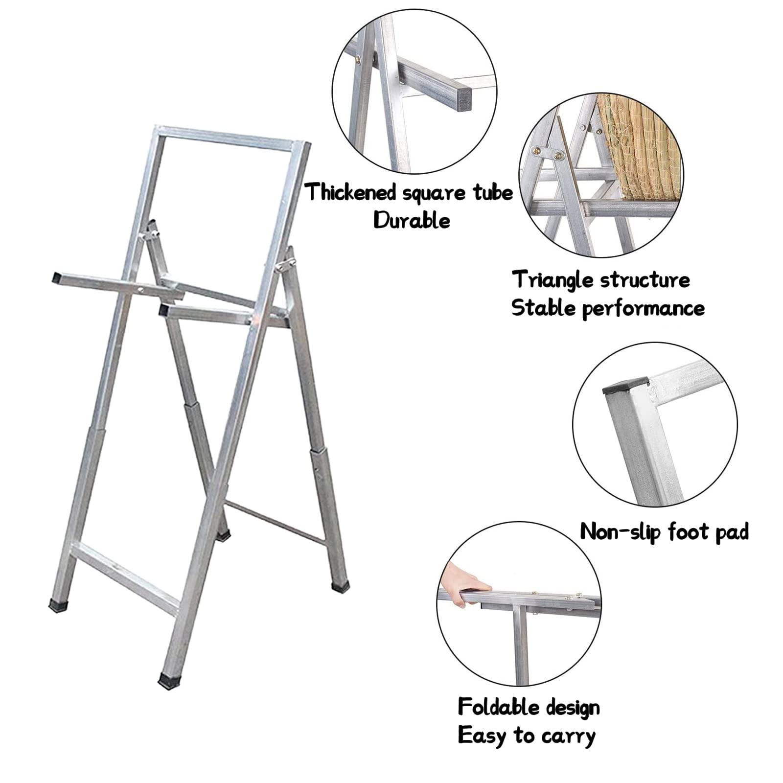 Meuiosd Archery Target Stand ，Folded Archery Target Stand for Grass Target & Point Bag Archery Target