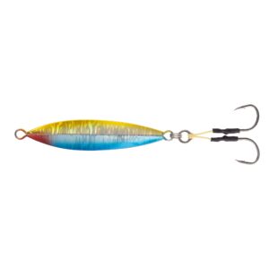 Calissa Offshore Tackle Cliff Jig 80g 150g 250g 300LBS Assist Hooks 3/0 Butterfly - Vertical Jig Speed Lure Slow Pitch Flat Slow Pitch Jigging (150g, Gold Anchovy)