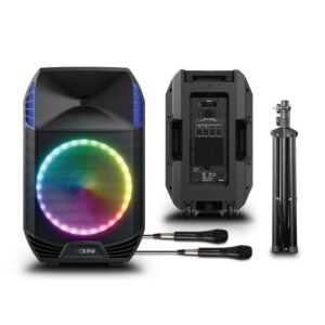 ion audio total pa extreme high-power bluetooth speaker system with sonic wide premium audio and acoustic optimization (renewed)