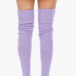 SherryDC Women's Cable Knit Thigh High Socks Winter Boot Stockings Extra Long Over Knee High Leg Warmers