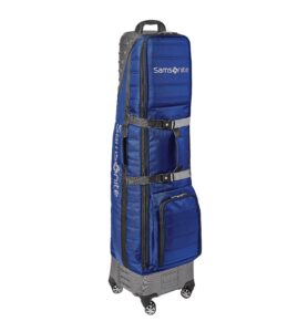 samsonite "the protector hard & soft golf travel cover with shark wheels,blue