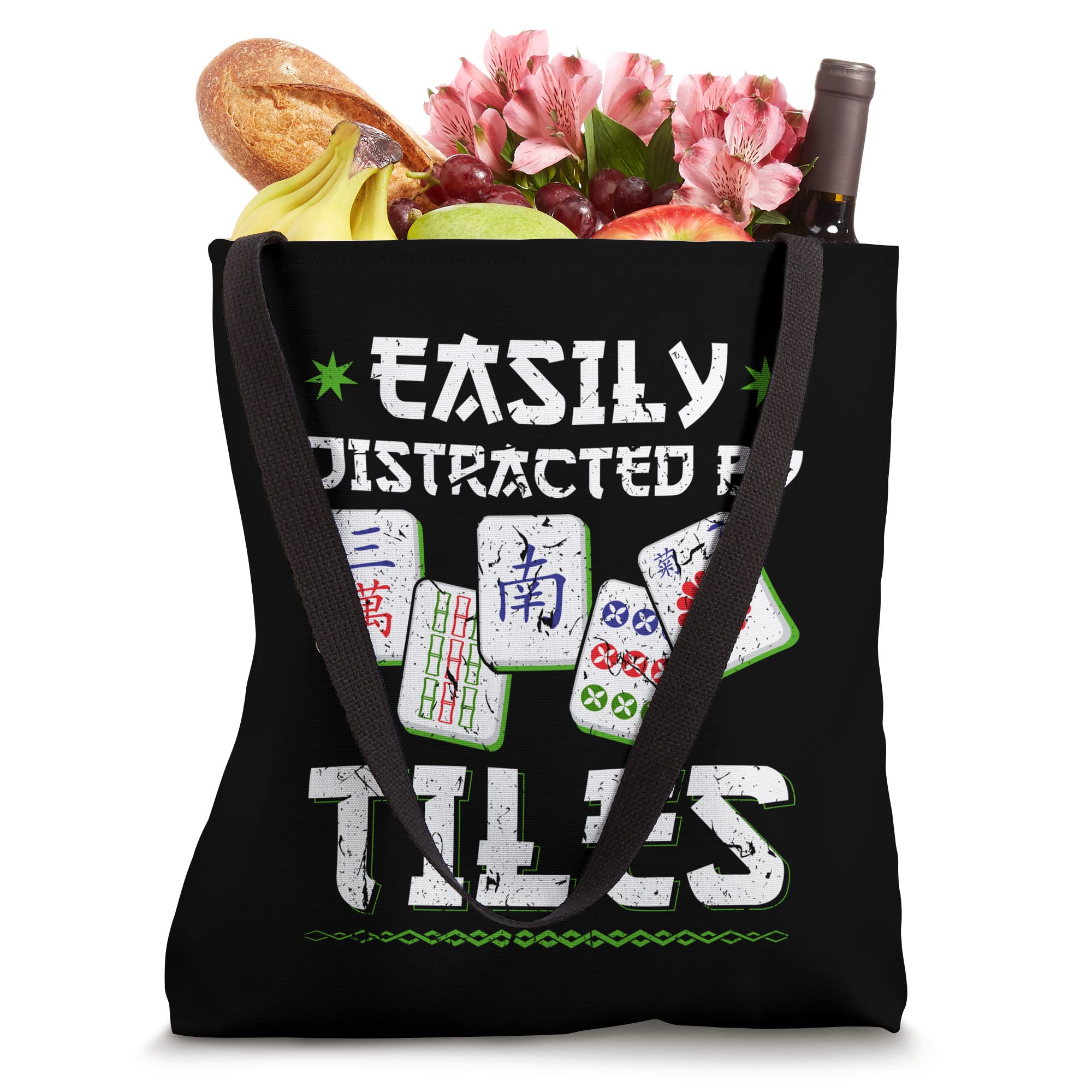 Easily Distracted By Tiles Mahjong Tote Bag