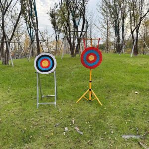 Meuiosd Archery Target Stand ，Folded Archery Target Stand for Grass Target & Point Bag Archery Target